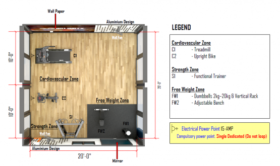Reliable Gym Space Planning | Gym Design Planner Malaysia